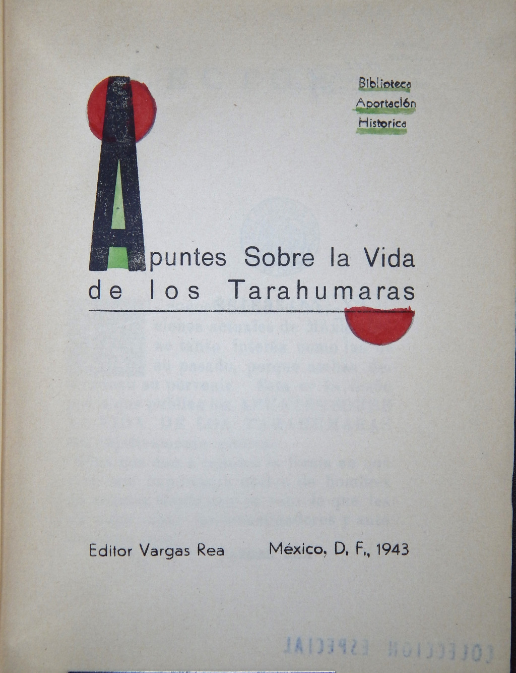 Apuntes sobre la vida de los tarahumaras – Fondo Reservado de la ...
