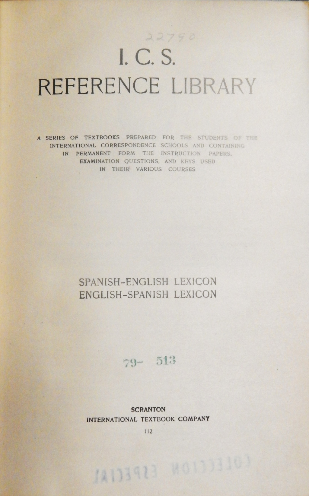 ICS Reference Library – Fondo Reservado de la Biblioteca México