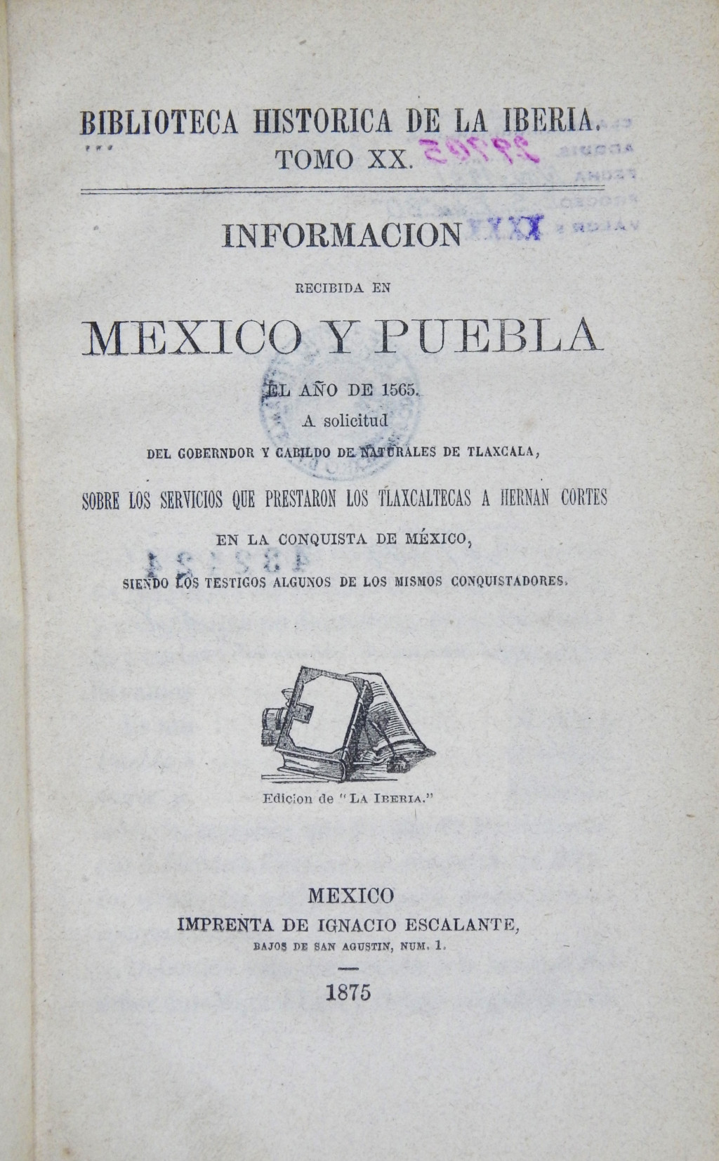 Informacion recibida en Mexico y Puebla el año de 1565 – Fondo ...