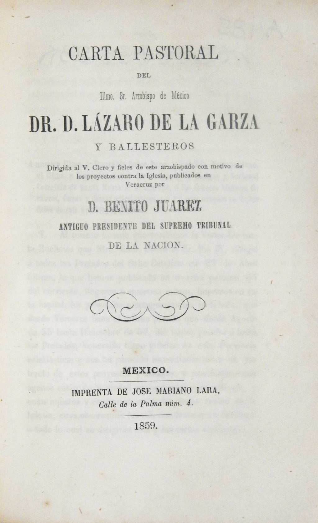 Carta pastoral del Illmo. Sr. Arzobispo de México Dr. D. Lázaro de la ...